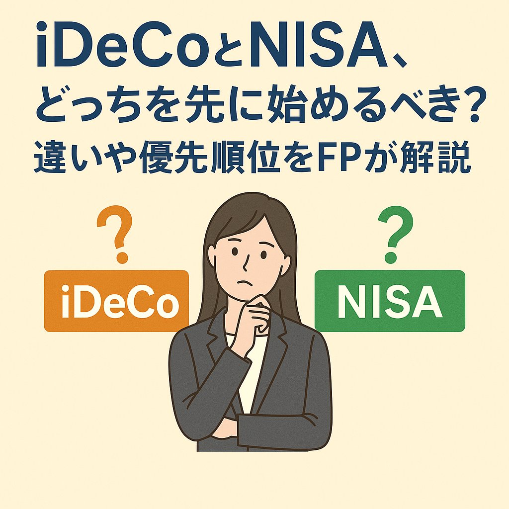 iDeCoとNISAどっちを先に始めるべき？違いと優先順位をFPがわかりやすく解説